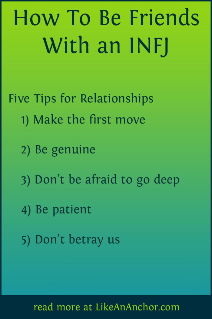 How To Be Friends With an INFJ – Like An Anchor