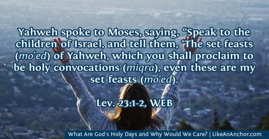 What Are God’s Holy Days and Why Would We Care? – Like An Anchor