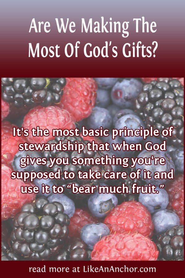 Are We Making The Most Of God’s Gifts? – Like An Anchor