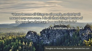 Thoughts on Sharing the Gospel – Like An Anchor