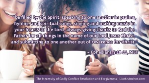 The Necessity of Godly Conflict Resolution and Forgiveness – Like An Anchor